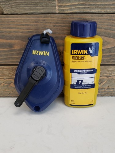 Irwin Strait-Line Speedline Pro 100' Chalk Line Reel & Blue Chalk | eBay
