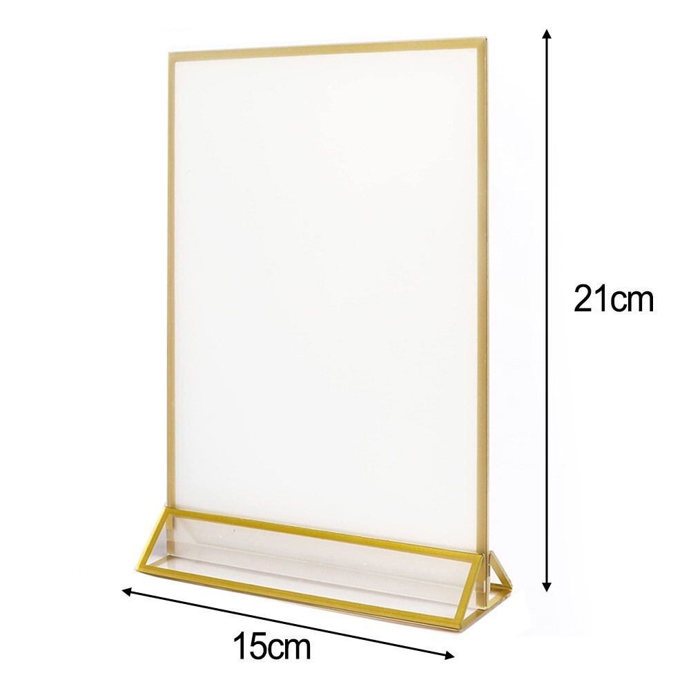 T-shaped Display Stand With Gold Borders 10*15cm/13*18cm/15*21cm ...