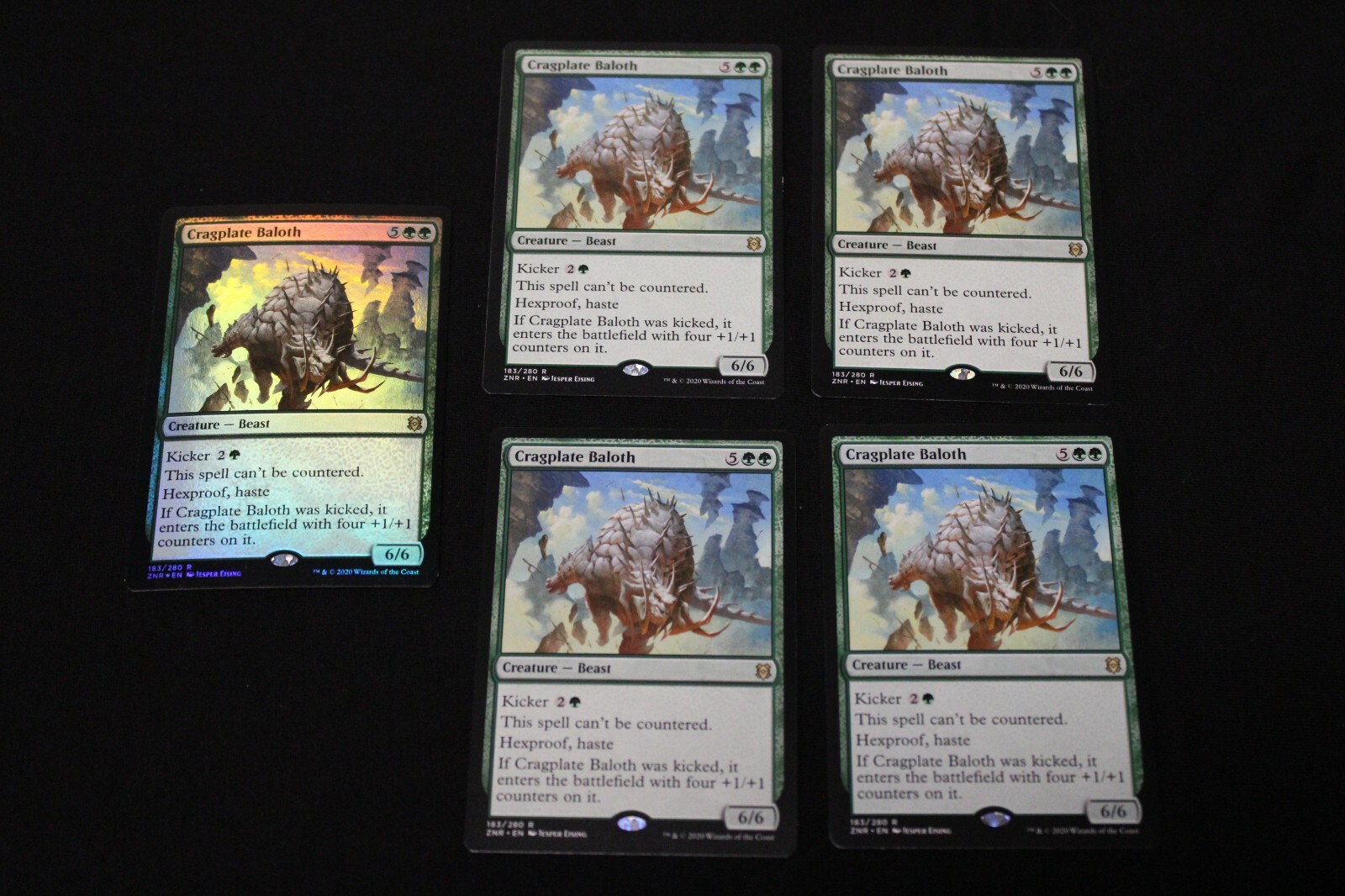 Cragplate Baloth 1 foil 4 Regular Never Played Zendikar Rising MTG | eBay
