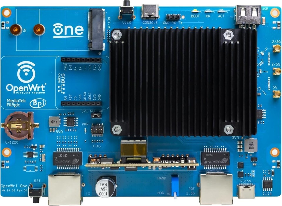 Banana Pi OpenWrt One - WiFi 6 Official OpenWrt Router Mainline Support ...