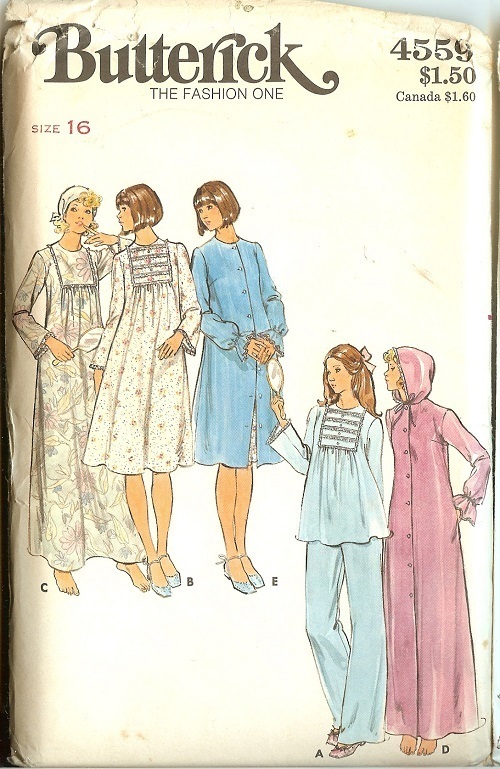 OOP Butterick Pattern Misses Nightgown Robes Pajamas Loungewear UPIC ...