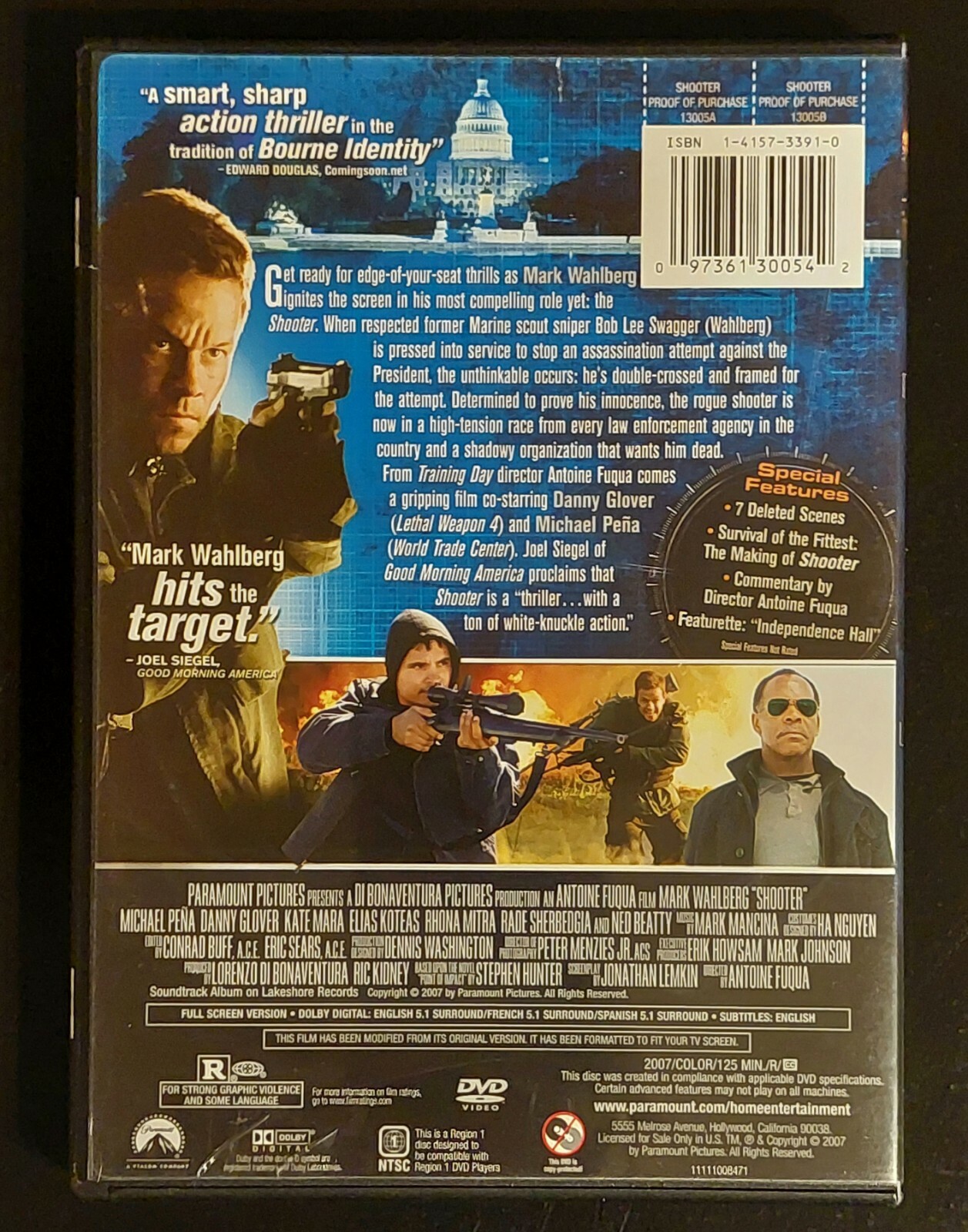 Shooter (DVD, 2007, Full Frame) Mark Wahlberg 97361300542| eBay