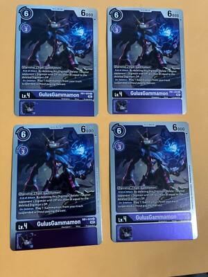 4x GulusGammamon RB1-029 U (Playset) Foil Digimon CCG | Resurgence ...