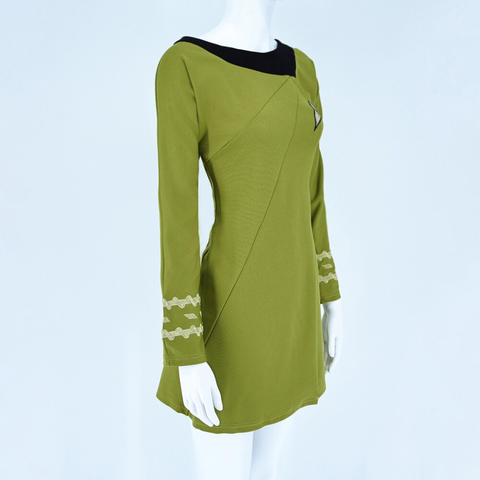 Cosplay TOS Female Duty Uniforms The Original Series Blue Gold Red ...