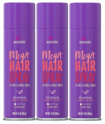 Aussie Hairspray Mega 14 Ounce 24 Hour Flexible Hold (3 Pack) | eBay