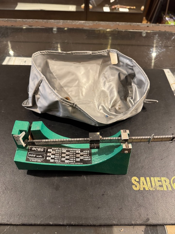 RCBS Model 502 Balance Beam Mechanical Powder Scale 505 Grain Capacity ...