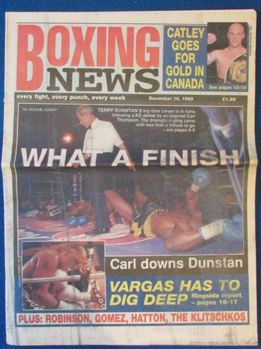Boxing News Magazine - 10/12/99 - Terry Dunstan v Carl Thompson Cover ...