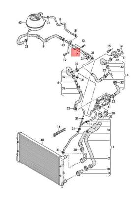 Genuine SEAT VW SKODA Ibiza ST Polo Derby Vento-IND Coolant Pipe ...