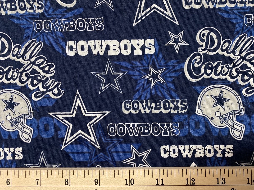 NFL DALLAS COWBOYS football, RETRO, HALF yard (18”x 57”) 100% Cotton ...