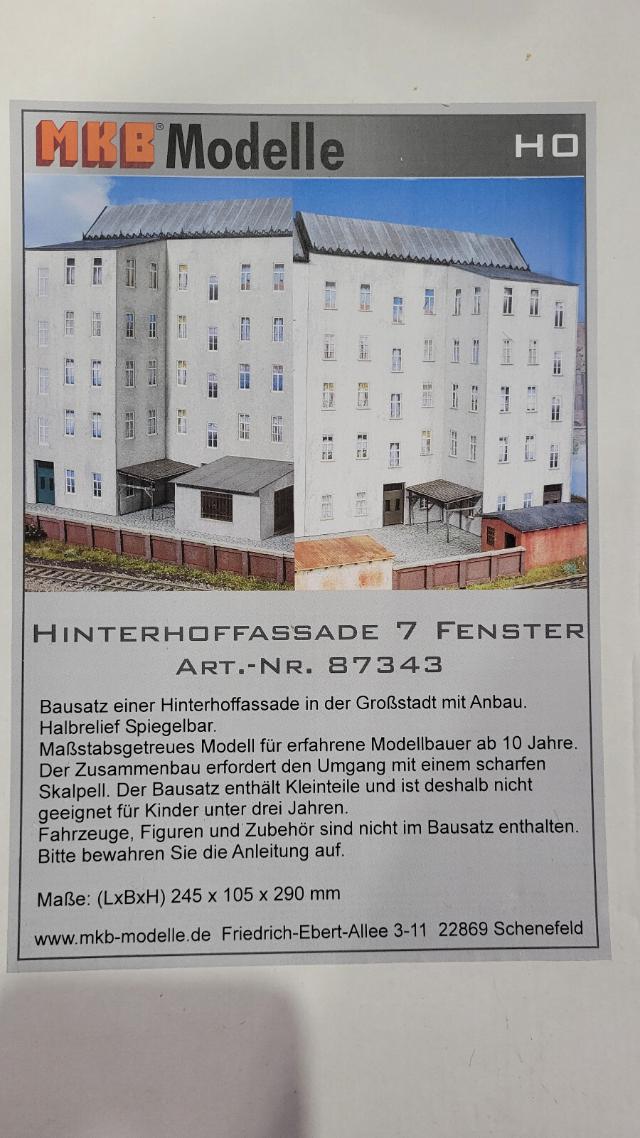 HO (1:87) MKB Models "Backstreet Front" Kit #87343 | eBay