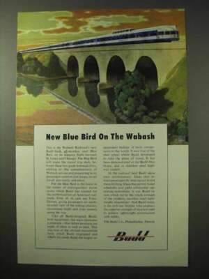 1950 Budd Ad - Blue Bird Train on Wabash Railroad | eBay