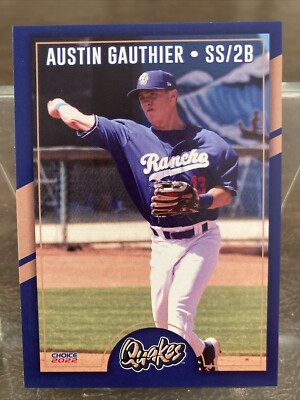 2022 Choice Austin Gauthier Rookie Rancho Cucamonga Quakes Team Card ...