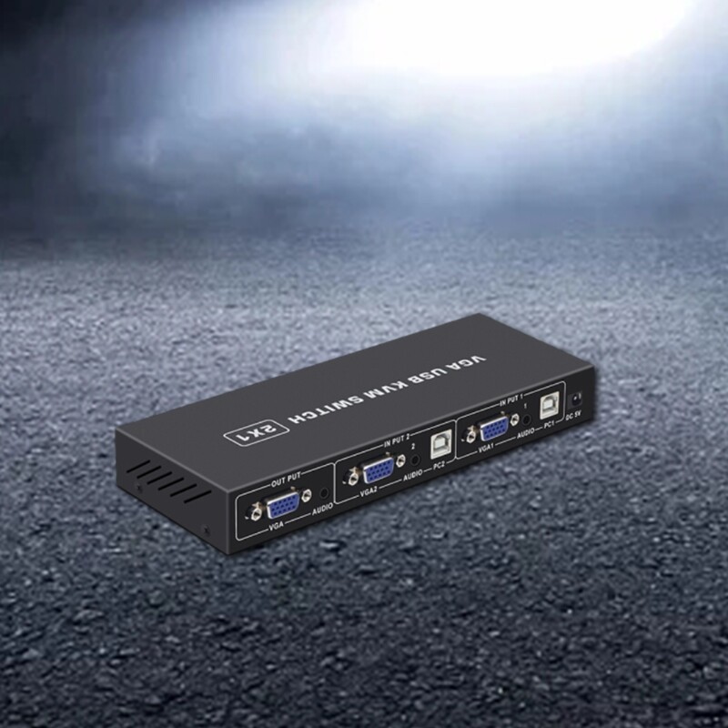 USB KVM Switch Selector 2 In 1 Out Computer Switcher Selector Adapter ...