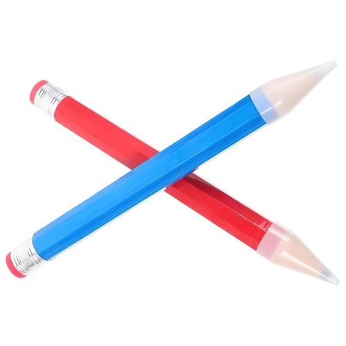 2Pcs Large Wooden Pencils Novelty Giant Pencils Portable big pencil fat ...