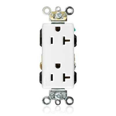 20 Amp, 125 Volt, Decora Plus Duplex Receptacle, Straight Blade ...