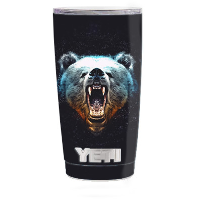 Skin Decal for Yeti 20 oz Rambler Tumbler Cup / growling Bear head | eBay