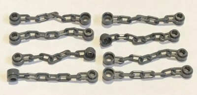 8 X NEW LEGO Chains 5 Links Dark Bluish Gray 92338 Minifig Utensil Lot ...