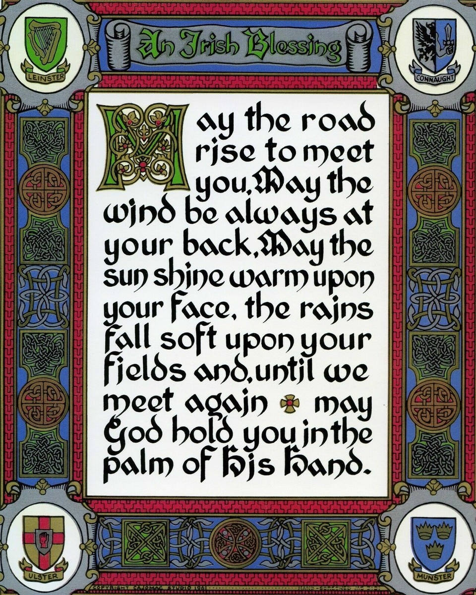 Irish Blessing Prayer May The Road May The Road Rise Plaque Irish