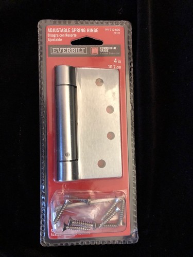 Everbilt 4” Commercial Grade Adjustable Spring Hinge - Satin Chrome ...