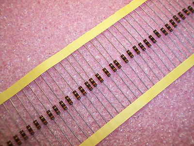QTY (100) 13 Ohm 1/4W 5% CARBON COMPOSITION RESISTORS RC07GF130J ALLEN ...