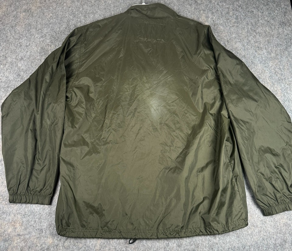 Totes Windbreaker Jacket Mens Large Green Light Weight Full Zip Pockets ...