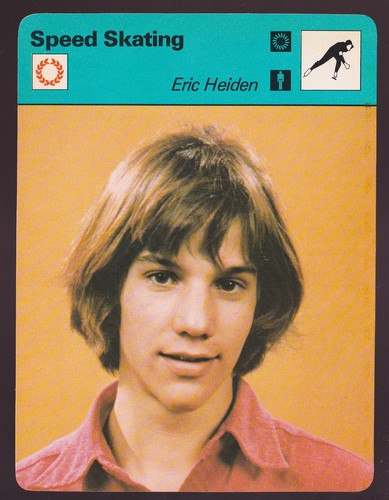 ERIC HEIDEN Speed Skating Photo 1977 SPORTSCASTER CARD #14-16A | eBay