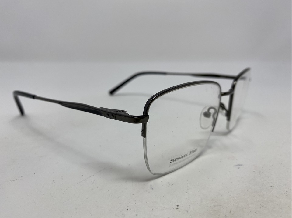 Enhance 4299 SHY. GUNMETAL 54-18-145 Metal Half Rim Eyeglasses Frame ...