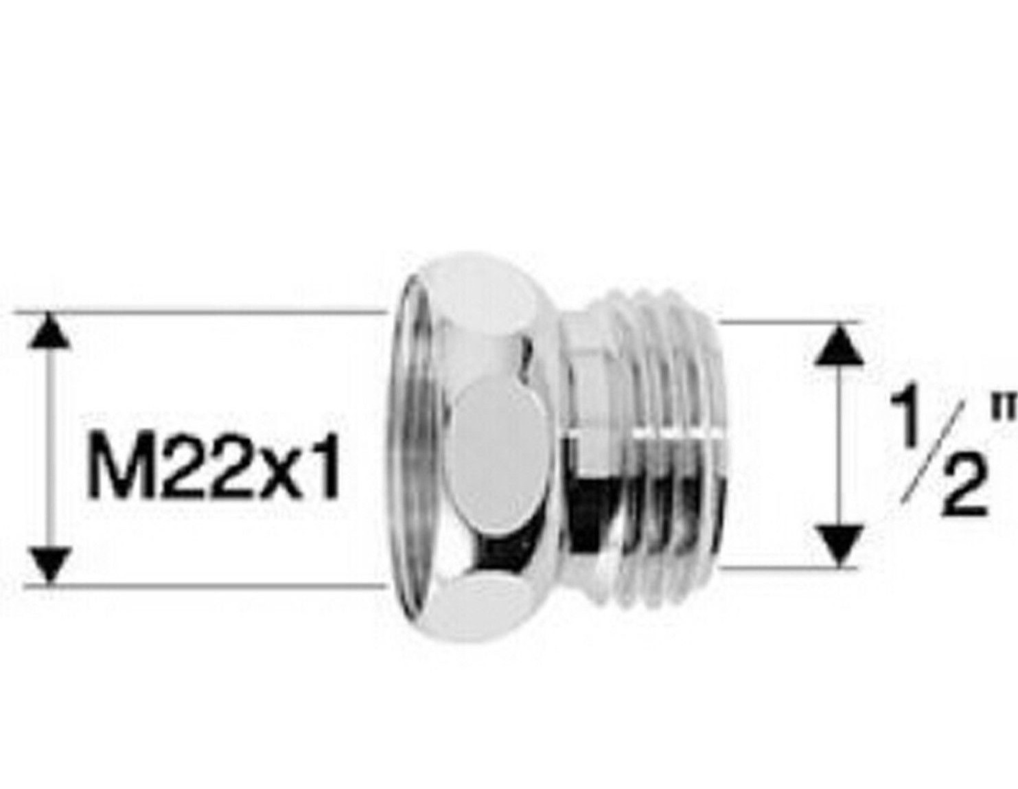 Neoperl Adapter M22 x 1/2" - 3/4" Schwenkauslauf Perlator Mischdüse ...