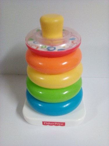 Fisher Price Rock a Stack Colorful Rings Set Childrens Toys Plastic ...