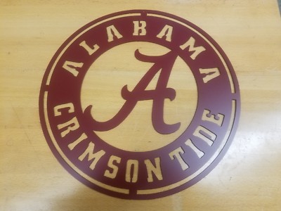 Alabama Crimson Tide Metal Wall Art Plasma Cut Home Decor Gift Idea ...