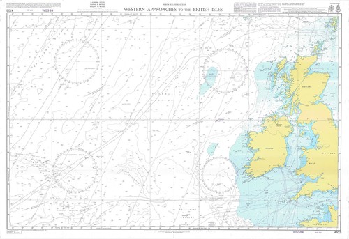 4102 Western Approaches To The British Isles North Atlantic Ocean Map ...