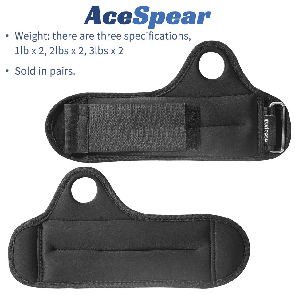 AceSpear Wrist Weights with Thumb Loops Lock for Men Women 1lb*2 2lbs*2 ...