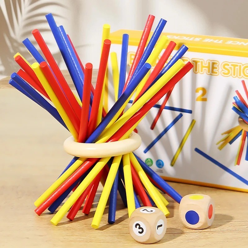 Parent child interactive wooden stick children's two person battle ...