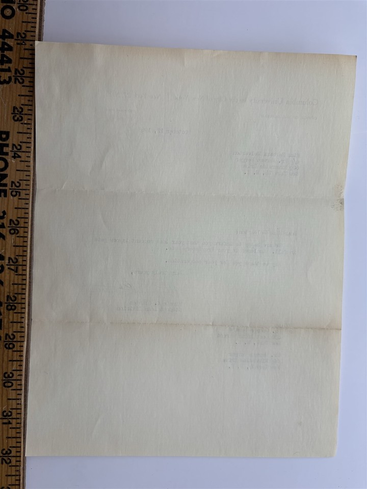 1963 Columbia University of New York Letter Adele Addison Opera Singer ...