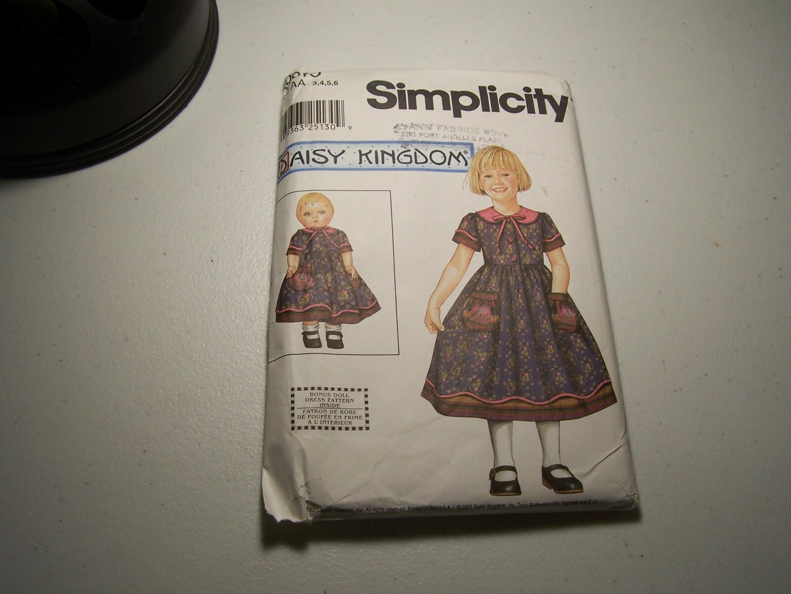 Simplicity 9845 Daisy Kingdom Dress Girl & 18” Doll Pattern size AA 3-6 ...