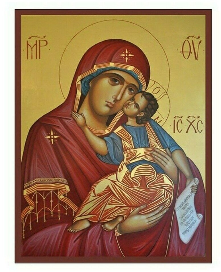 Baby Jesus And Mary Icon Mary And Child, Eastern Orthodox Icon — Let