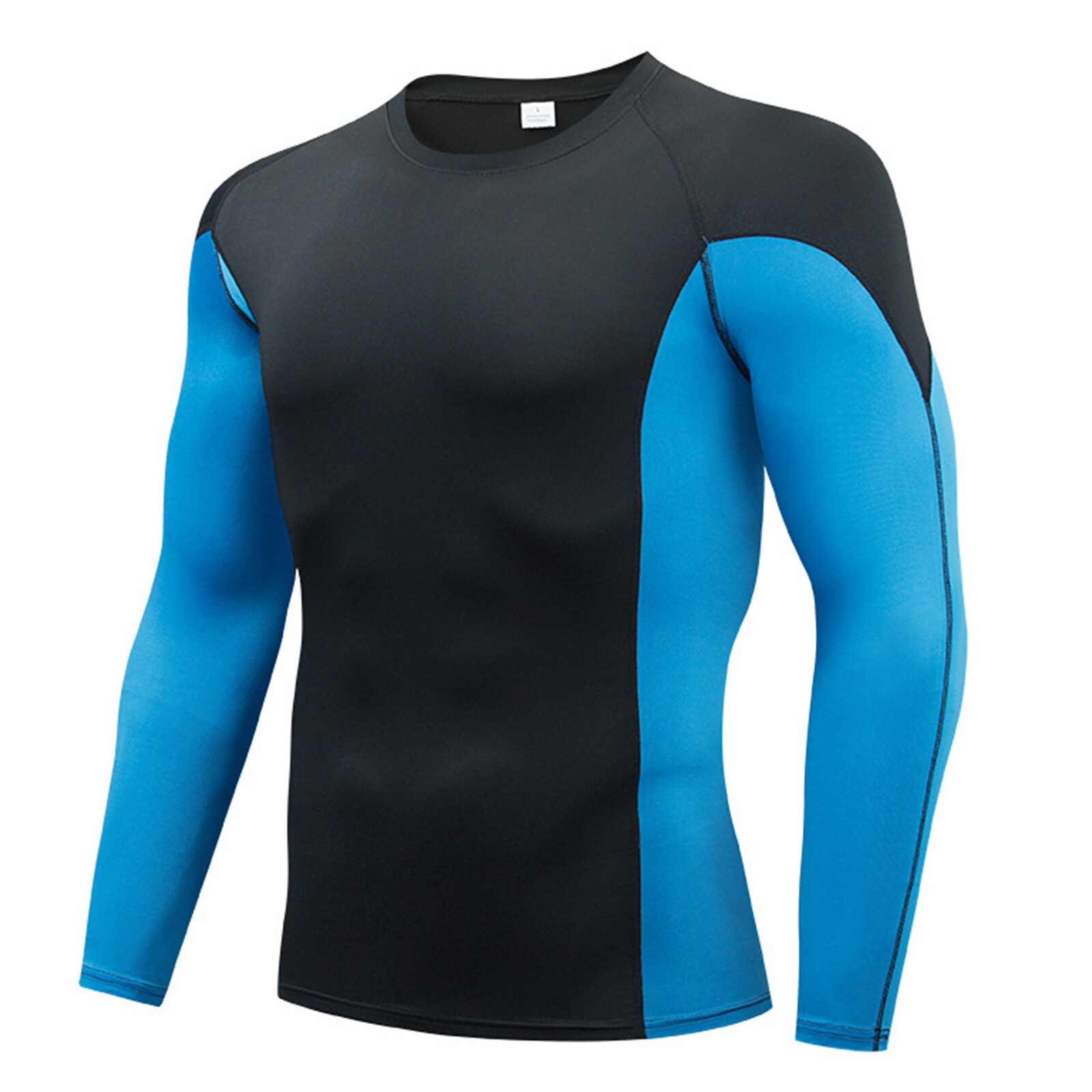 Quick Dry Long Sleeve Sports T-Shirt Compression UPF 50+ Men Running ...