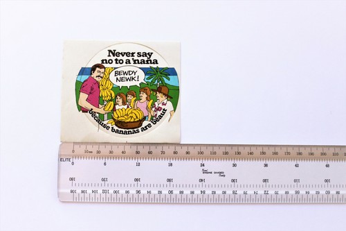 Vintage retro John Newcombe Bewdy Newk Banana Queensland car sticker ...