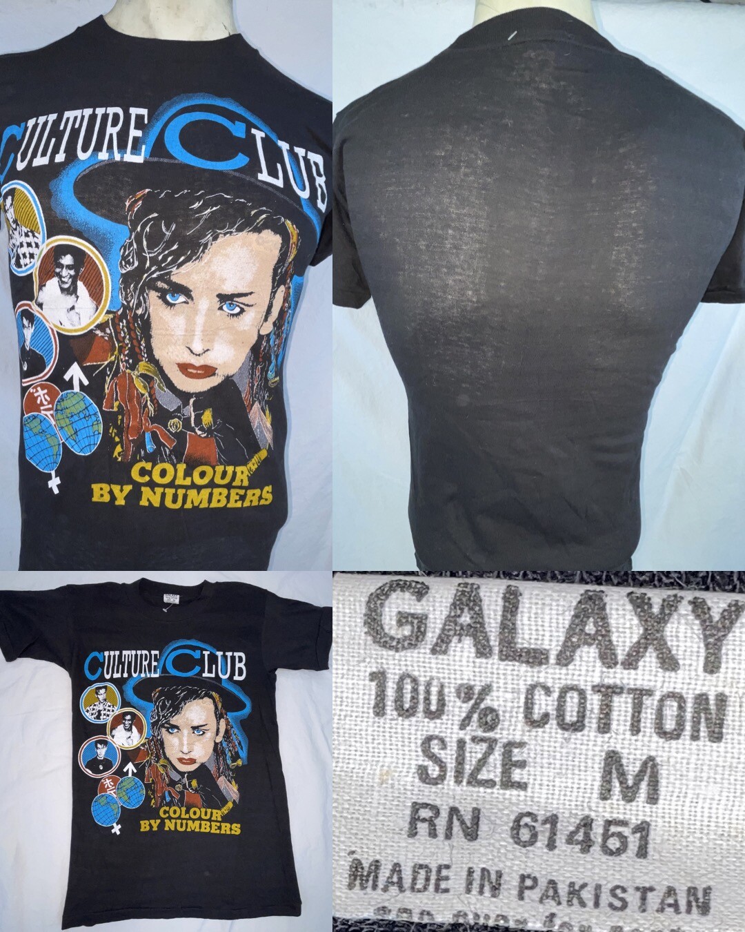 VTG 80S MEDIUM BOY GEORGE COLOR BY NUMBERS ROCK TOUR … - Gem