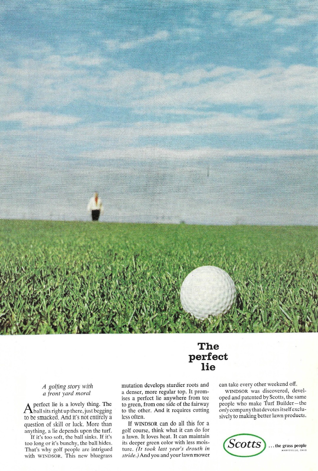 1965 Scott's Turf Builder Plus Vintage Color Print Ad Ephemera Lawn ...