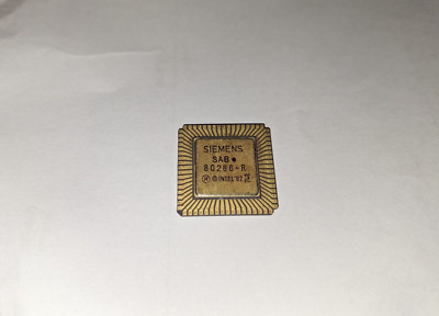 80286 SIEMENS SAB 80286-R Intel copyright 80286 vintage CPU GOLD QTY:1 ...