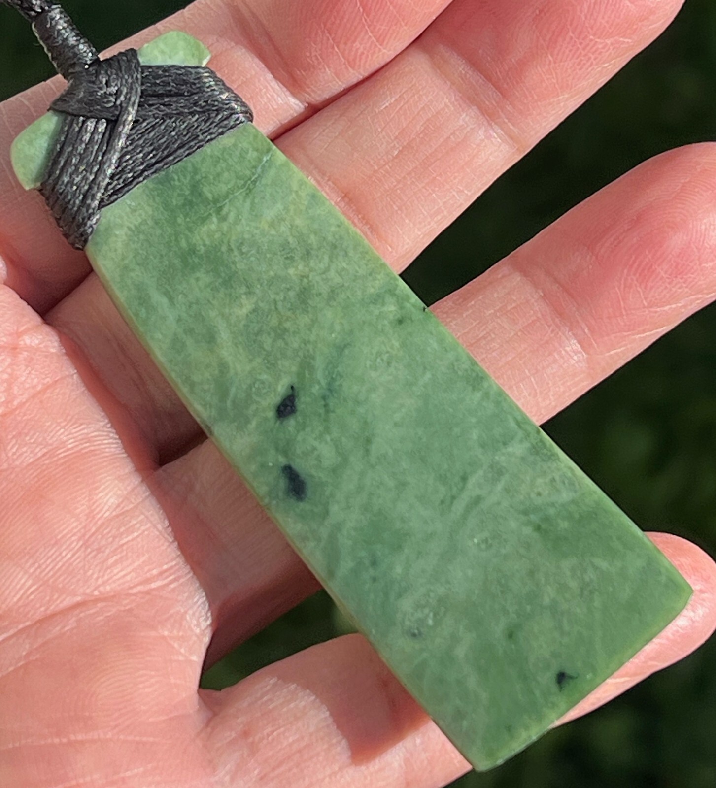 Genuine New Zealand Maori Greenstone Light Green INANGA TOKI | eBay ...