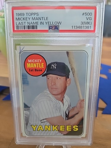1969 Topps - Mickey Mantle #500 Last Name in Yellow | eBay