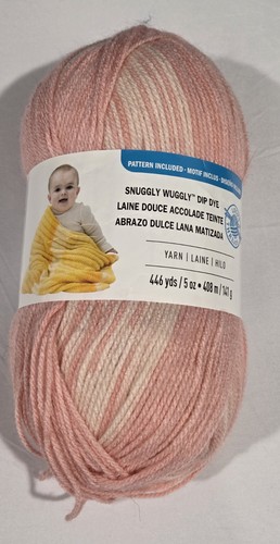Pink 1 skein Yarn Loops & Threads Snuggly Wuggly Dip Dye Yarn 446 yds 3 ...