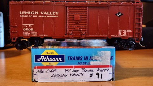 Lehigh Valley RR 40' Boxcar 6009 Athearn Kar-Line 91 Owner Built Kadee ...