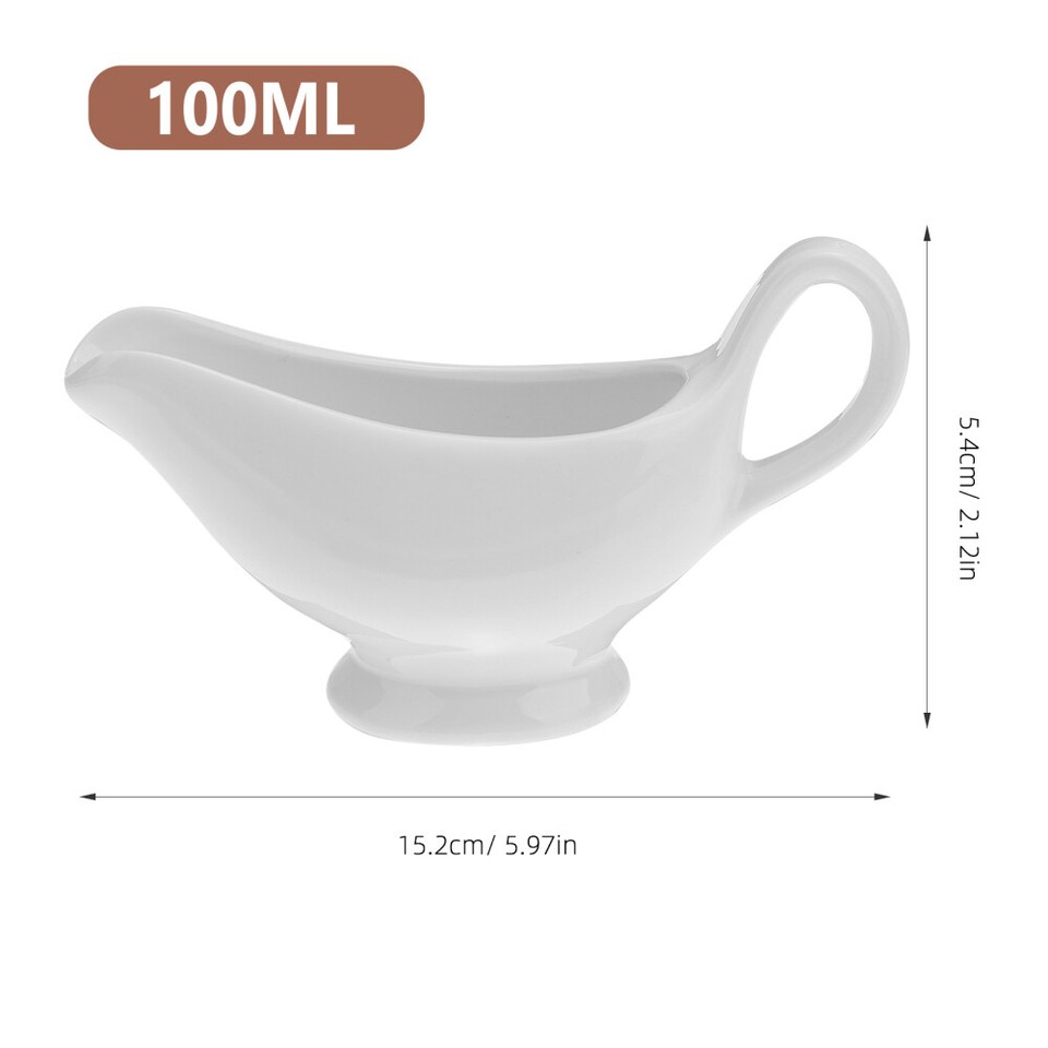 Sauce Dispensers Cup Porcelain Saucier Salad Dressing Server Pourer | eBay