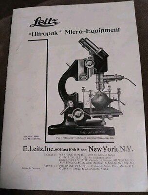 1931 Leitz, Ultropak, Micro- Equipment Sale Catalog. A46 | eBay