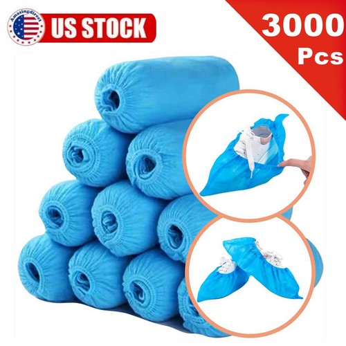3000Pcs(1500Pair) Shoe Covers Disposable Non Slip Nonwoven Boot Cover ...