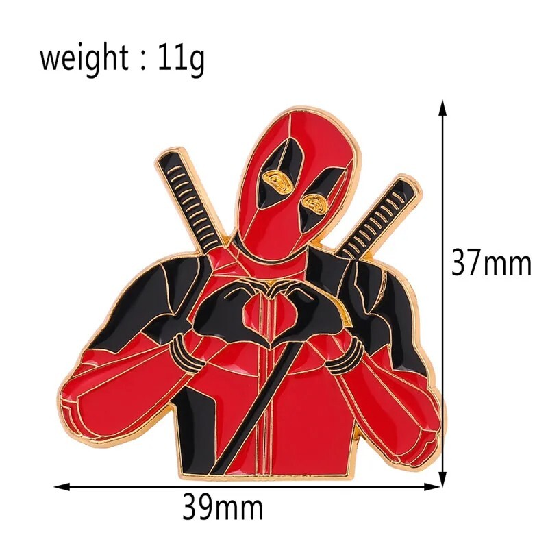 Deadpool Enamel Pin Badge "LOVE HEART" Funny Quirky Fashion Marvel ...