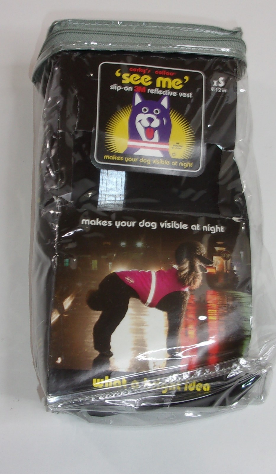 Corkys See Me 3M Reflective Pet Dog Vest Size XS 9-12 in Black NEW in ...